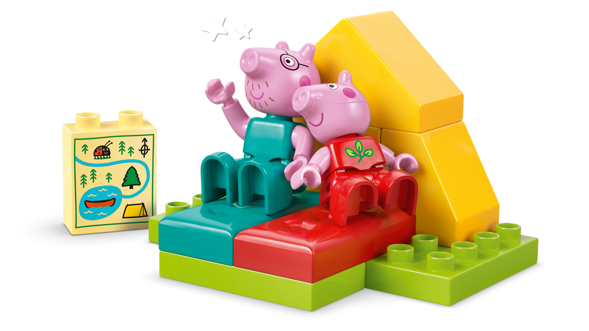 DUPLO® Peppa Pig Camping Trip Building Playset with Canoe Toy 10452 Bu ...