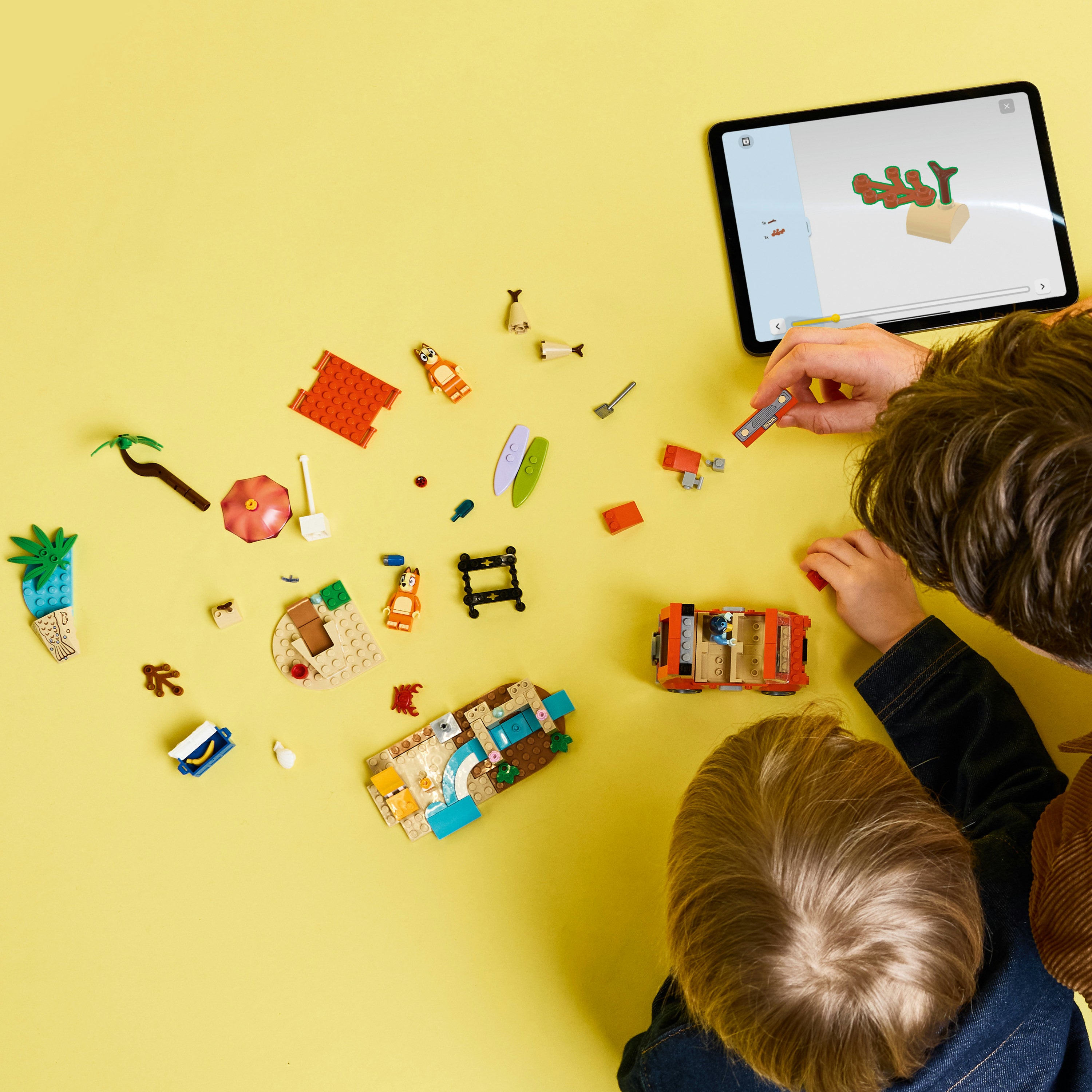 LEGO® Bluey: Bluey’s Beach & Family Car Trip, Preschool Toy Building K ...